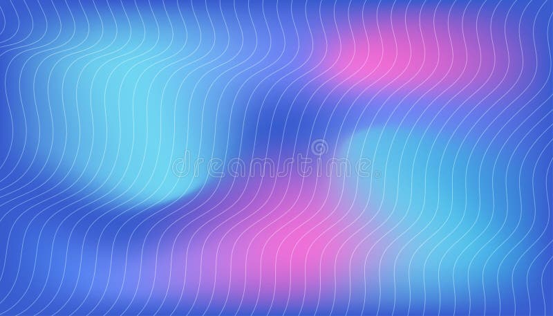 Abstract Holographic Blue and Pink Wave with Curved Lines. Abstract ...