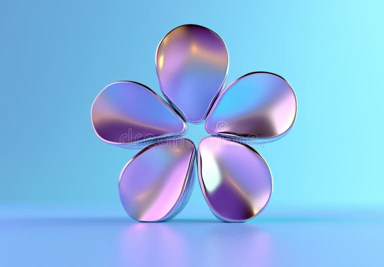 An Abstract Holographic Form, Featuring a Chromatic Liquid with a ...