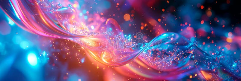 Abstract Holographic Light with Creative Shapes and Colors. Stock Image ...