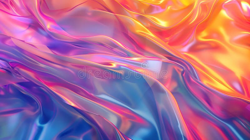 An Abstract, Holographic, Liquid and Fluid Color Scheme Stock ...