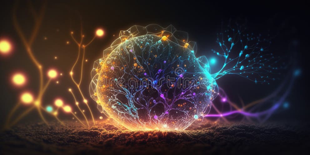 Artificial Intelligence Holographic Network Stock Illustrations ...