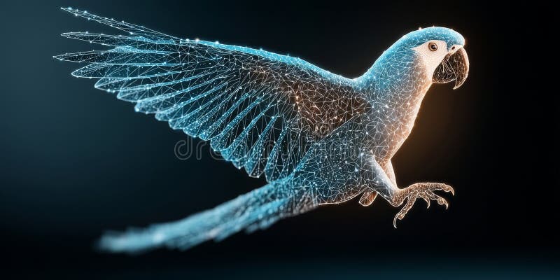 Abstract Holographic Parrot in Digital Flight a Representation of ...
