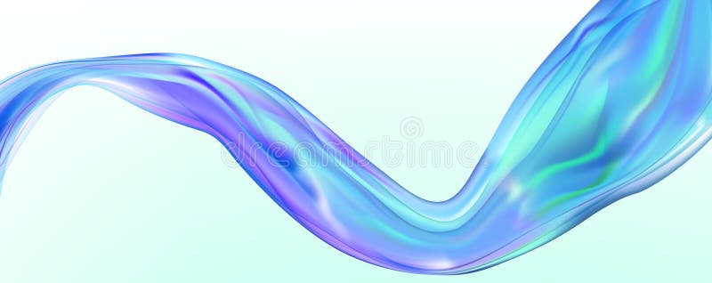 Abstract Holographic Wave. Flow Iridescent Fluid. Dynamic Spectrum ...