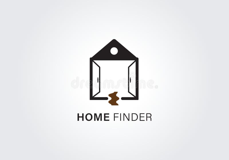 Abstract Home Finder Logo Vector Symbol Design Illustration Stock ...