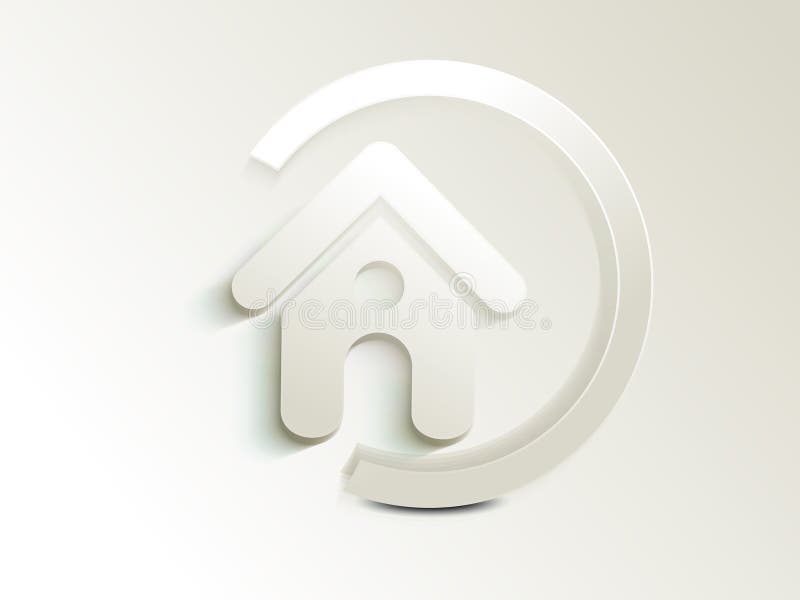 Abstract home icon button stock vector. Illustration of communication ...