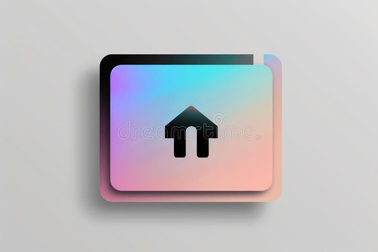 Abstract Home Icon with Gradient Background for Modern Design and ...