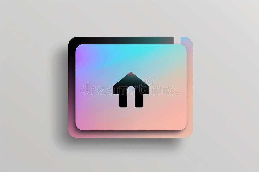 Abstract Home Icon with Gradient Background for Modern Design and ...