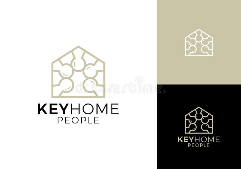 Abstract Home with Keyhole Logo Design Vector Stock Vector ...