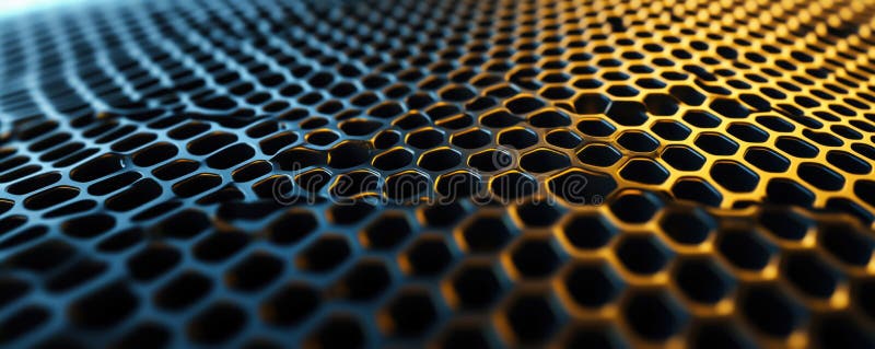 Abstract Honeycomb Pattern with Metallic Texture and Gradient Lighting ...
