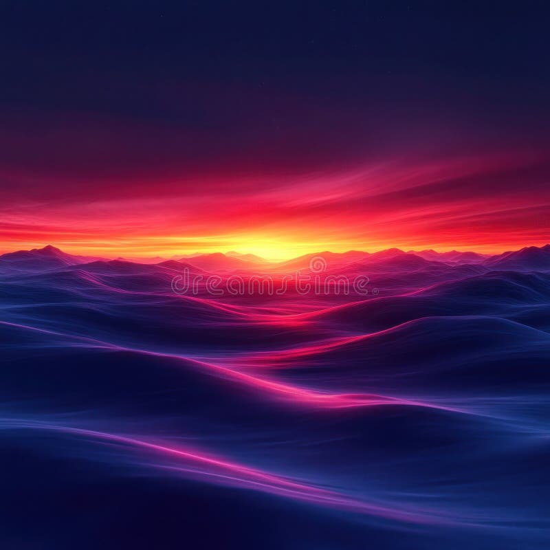 Abstract Horizon with Light Streaks Vector Illustration Stock ...