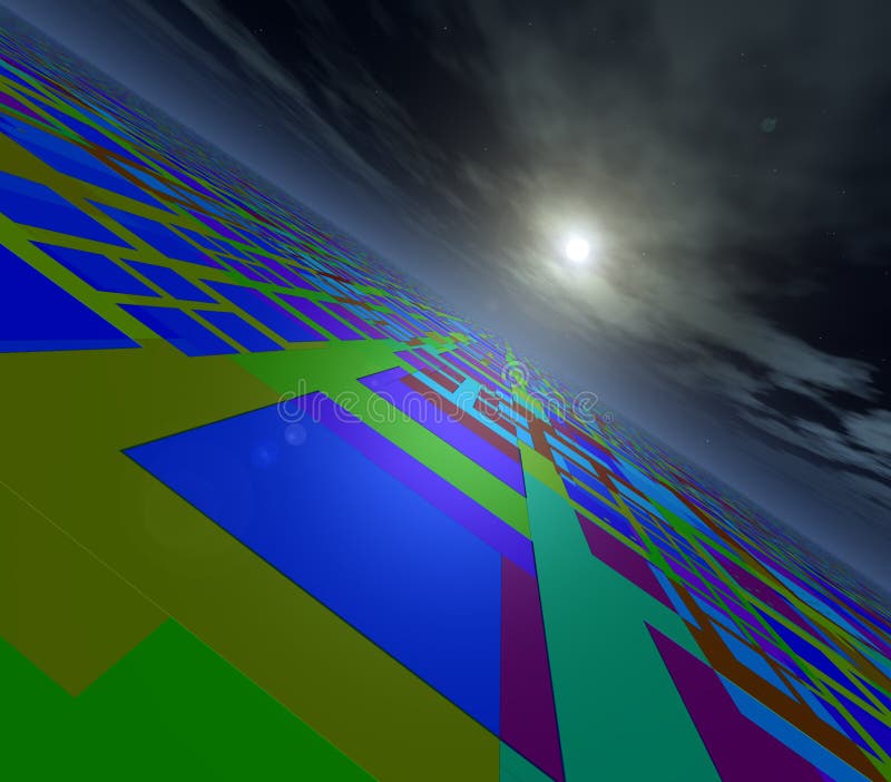 Abstract Horizon Perspective Stock Illustration - Illustration of ...