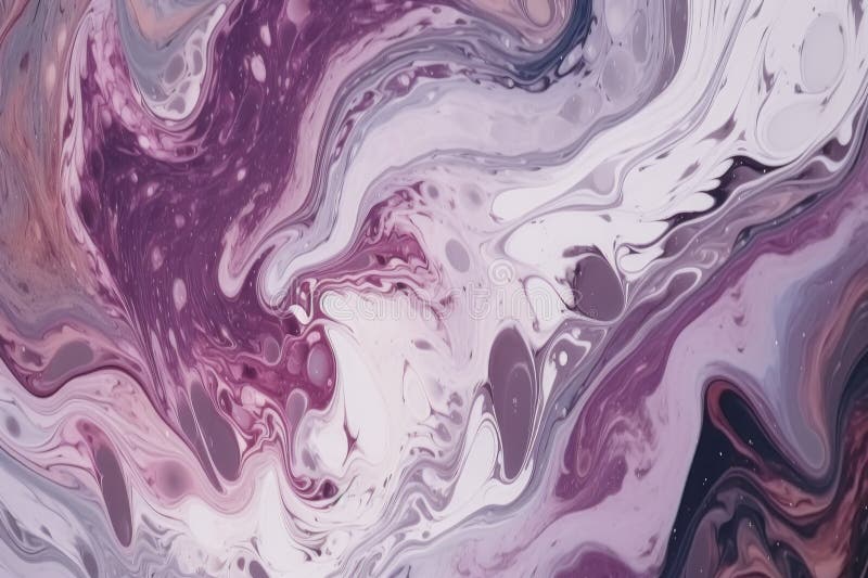 Abstract Horizontal Background, Liquid Paint, Purple and White Acrylic ...