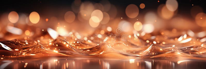 Abstract Horizontal Background for Website Header with Bokeh Lights and ...