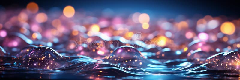 Abstract Horizontal Background for Website Header with Water Drops with ...