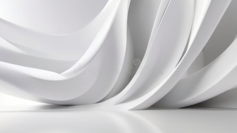 Abstract Horizontal Background. White Curved Lines on a White ...