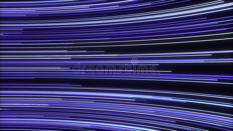 Abstract Horizontal Colorful Rays Bending All Over the Screen. Motion ...