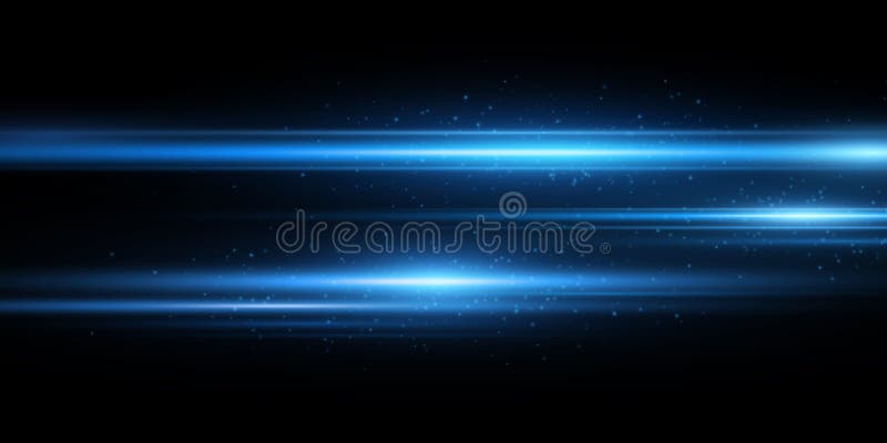 Abstract Horizontal Lens Flare with Flying Glowing Dust Isolated on ...