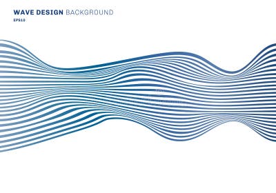 Abstract Horizontal Lines Blue Wave Design Pattern Horizontal Lines on ...