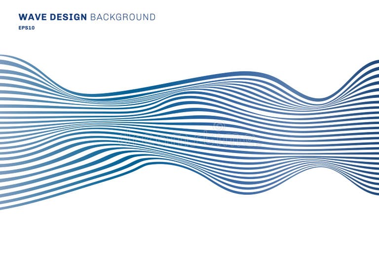 Abstract Horizontal Lines Blue Wave Design Pattern Horizontal Lines on ...