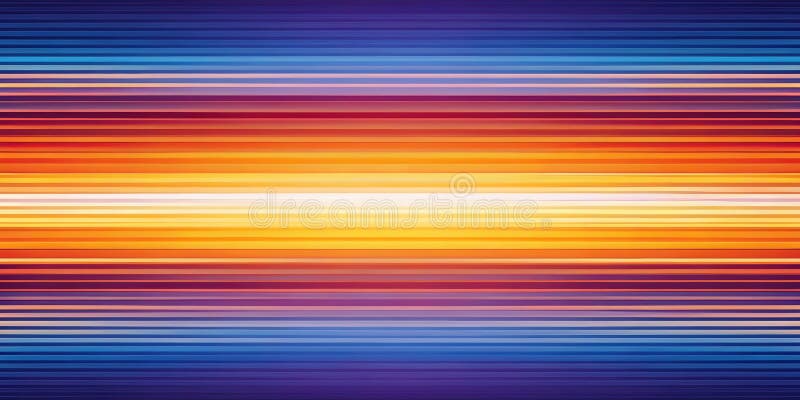 Abstract Horizontal Lines of Vibrant Sunset and Ocean Hues. Generative ...