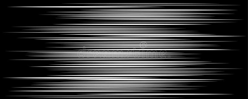 Abstract Horizontal Motion Lines on Black Background Stock Vector ...
