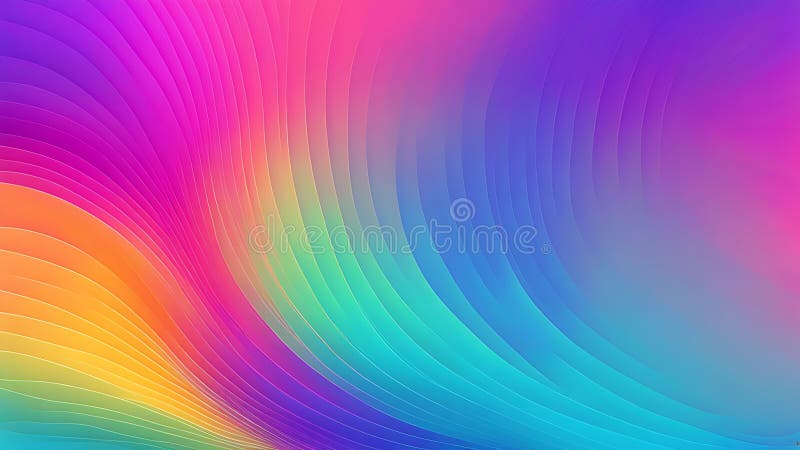 Abstract Horizontal Rainbow Gradient Wave Background. Smooth Graceful ...