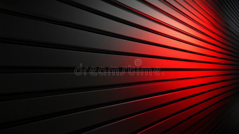 Abstract Horizontal Red Lines on a Black Background with Shadows ...
