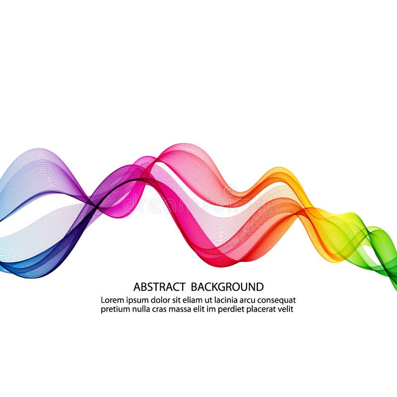 Rainbow Wave - a Vector Cartoon Illustration of a Colorful Rainbow Wave ...