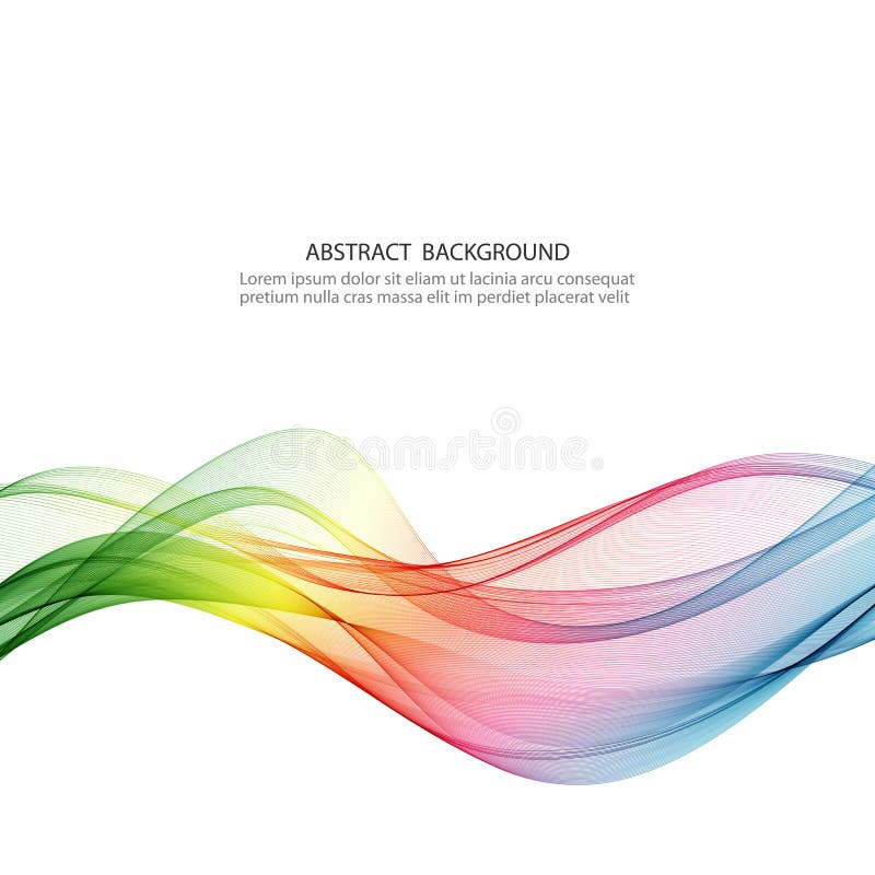 Abstract Horizontal Smoky Rainbow Wave Vector Eps10 Stock Vector ...