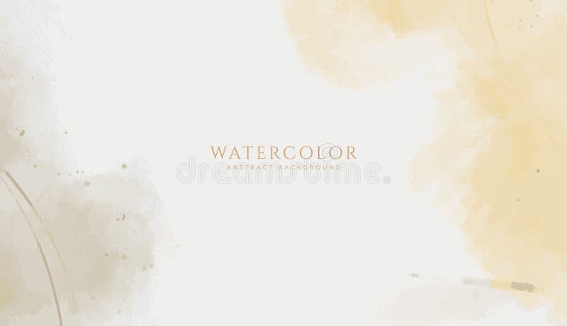 Abstract Horizontal Watercolor Background. Neutral Light Colored Empty ...