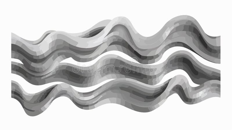 Abstract Horizontal Wavy Lines in Gray, Forming a Smooth and Calming ...