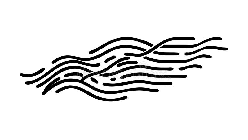 Abstract Horizontal Wavy Lines, Texture and Fluid Motion, Vector Design ...