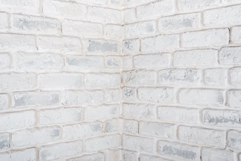 Abstract Horizontal White Background. the Corner of the Brick Wall ...