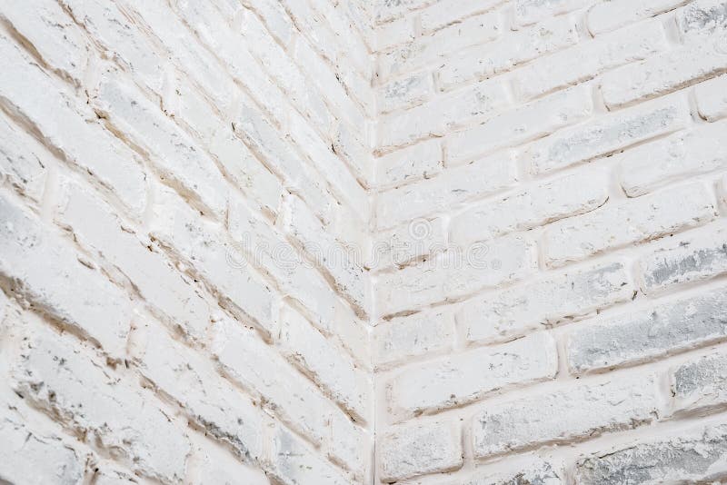 Abstract Horizontal White Background. the Corner of the Brick Wall ...