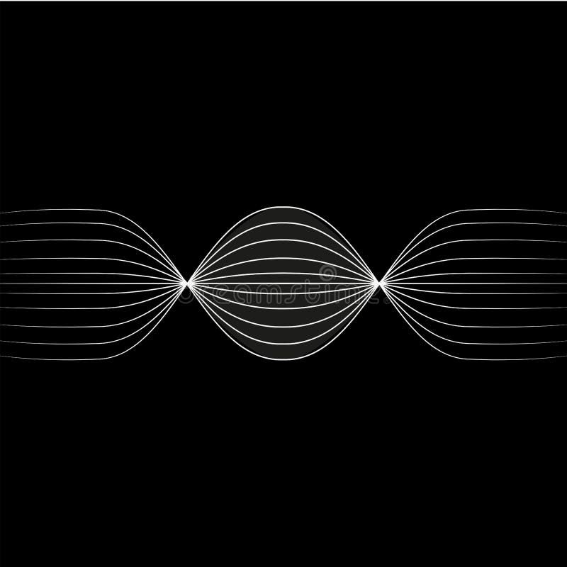 Abstract Horizontal White Lines Retro Space Background Stock Vector ...