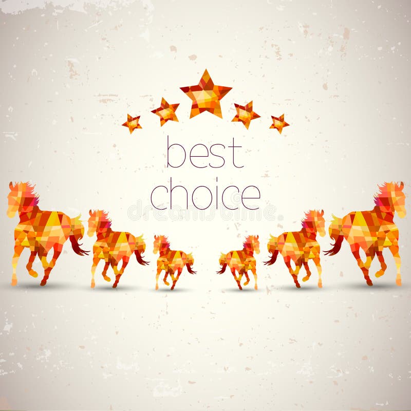 Abstract Horse of Geometric Shapes with Star Stock Vector ... Abstract Horse of Geometric Shapes with Star Stock Vector ...