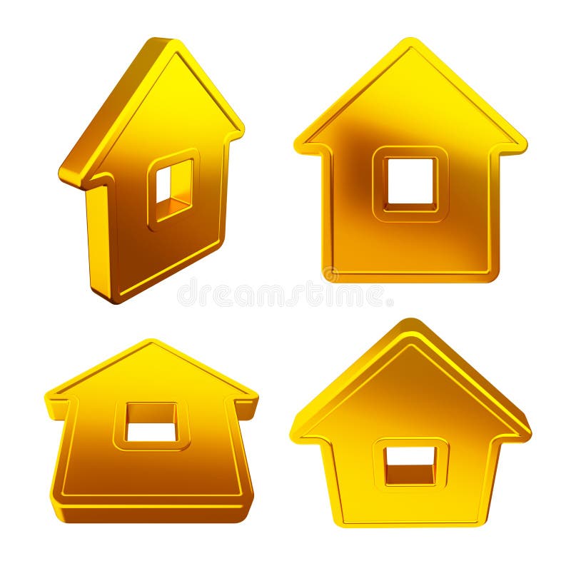 Abstract House from Different Angles Stock Illustration - Illustration ...