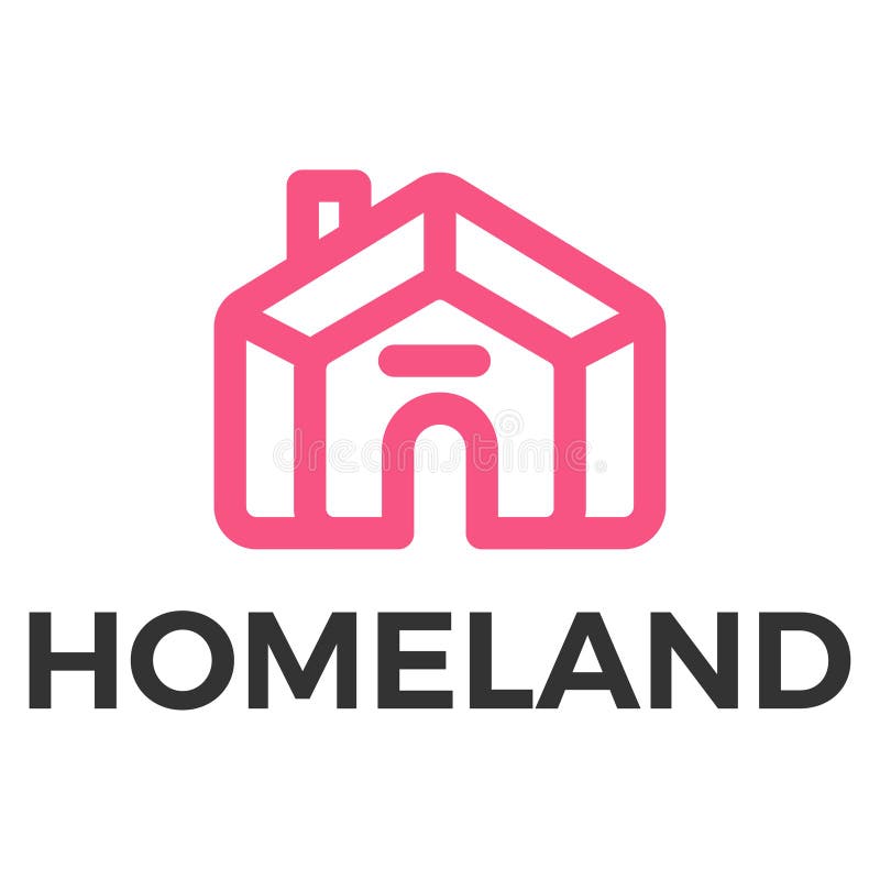 Abstract House Home Flat Minimalist Logo Design Stock Illustration ...