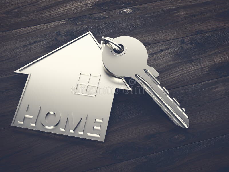 Abstract House Key for Home Living - Illustration Stock Illustration ...