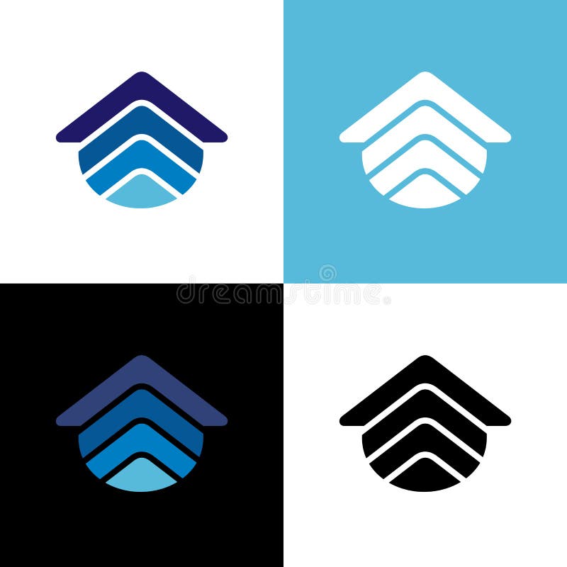 House and Arrow Logo Design Elements, Home and Arrow Up Icon Design ...