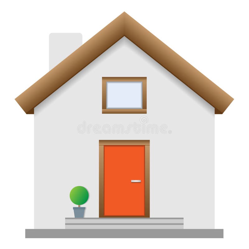 Abstract House on White Background Stock Vector - Illustration of ...