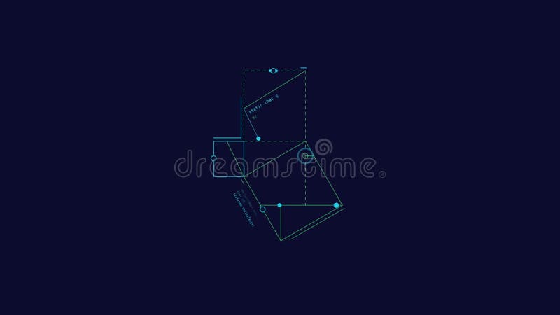 Looped Animation of Thin Line Rectangles HUD Element. Stock Video ...