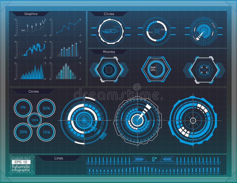 Abstract HUD. Futuristic Sci Fi Modern User Interface Set Stock Vector ...