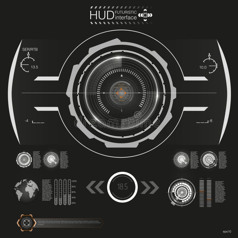 Abstract HUD. Futuristic Sci Fi Modern User Interface Set Stock ...