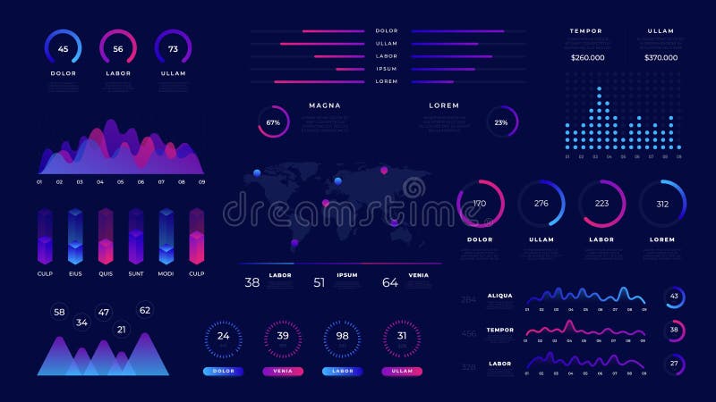 Abstract Technology User Interface. Data Screen with Chart Graphic Ui ...