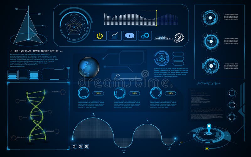 Abstract HUD Interface UI Screen Smart Technology Innovation Concept ...