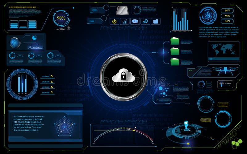 Abstract HUD Interface UI Technology Security Innovation Concept ...