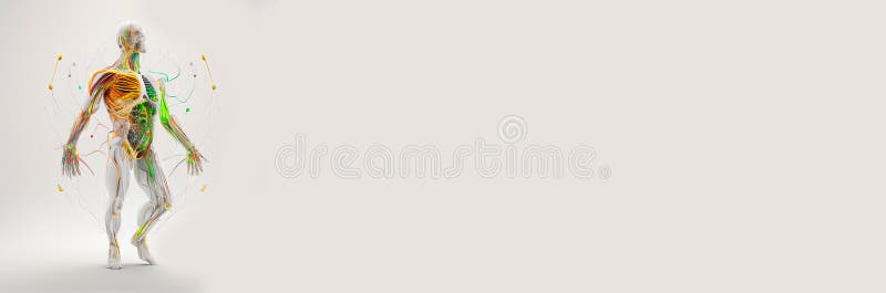 Abstract Human Body Created with Generative Ai Stock Illustration ...