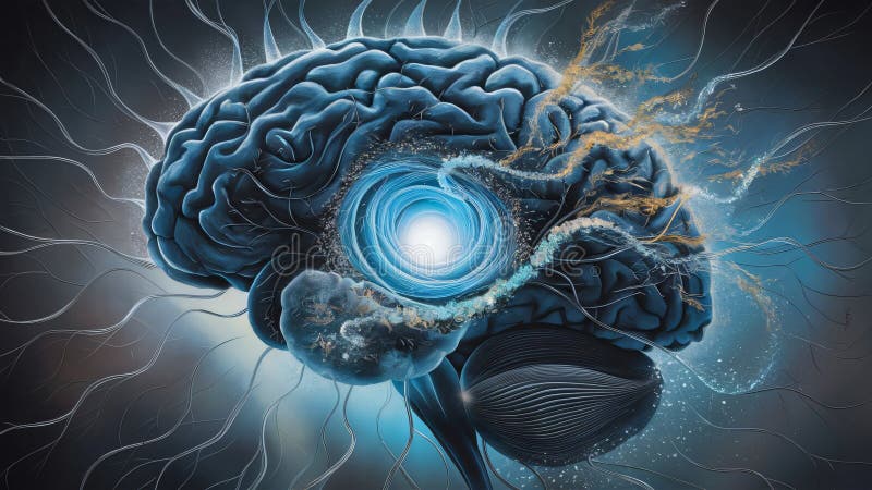 Abstract Human Brain Anatomy, Neural Network, High Quality Image Stock ...