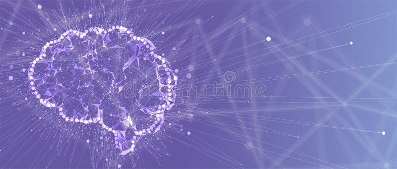 Abstract Human Brain. Artificial Intelligence Technology. Science ...